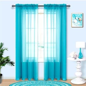 ELLERY HOMESTYLES | Accents | Ellery Homestyles Sheer Fabric Turquoise ...